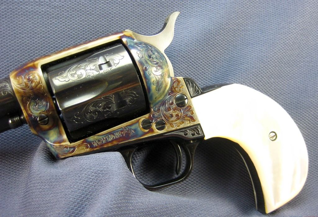 Custom Shop Birds head MOP engraved 45LC expert engraved | Colt Forum